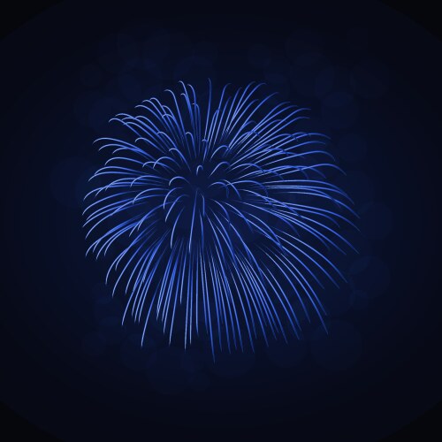 Beautiful blue firework bright isolated Royalty Free Vector