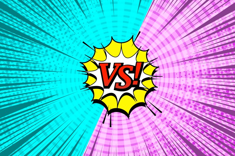 Empty comic book style background versus design Vector Image