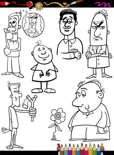 Coloring book various shapes 1 – Royalty-Free Vector | VectorStock