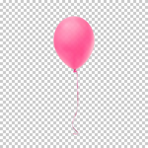 Transparent pink balloon Royalty Free Vector Image