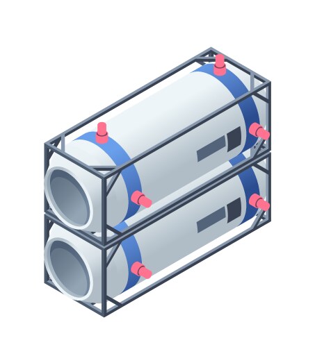 Isometric compressed gas storage tank icon Vector Image