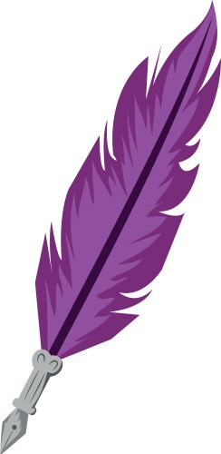 Poetry inkwell and pen Royalty Free Vector Image