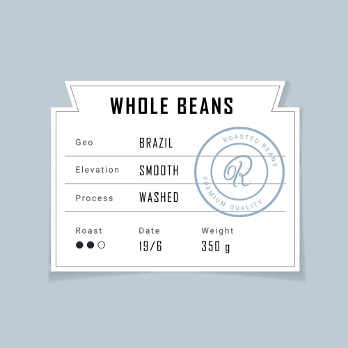Colombian coffee labels template - robusta blend Vector Image