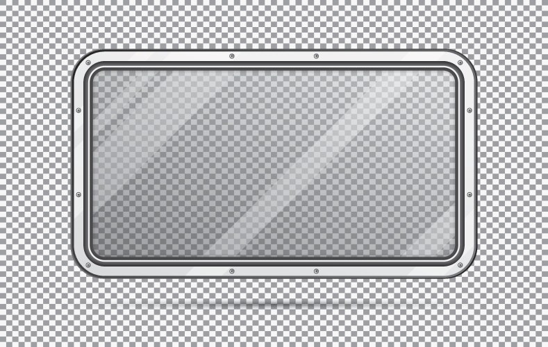 Glass window isolated on transparent background Vector Image