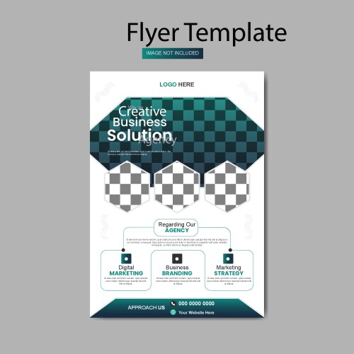 Business flyer design template graphic Royalty Free Vector