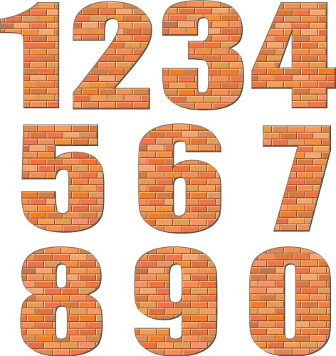 Numeral font number Royalty Free Vector Image - VectorStock