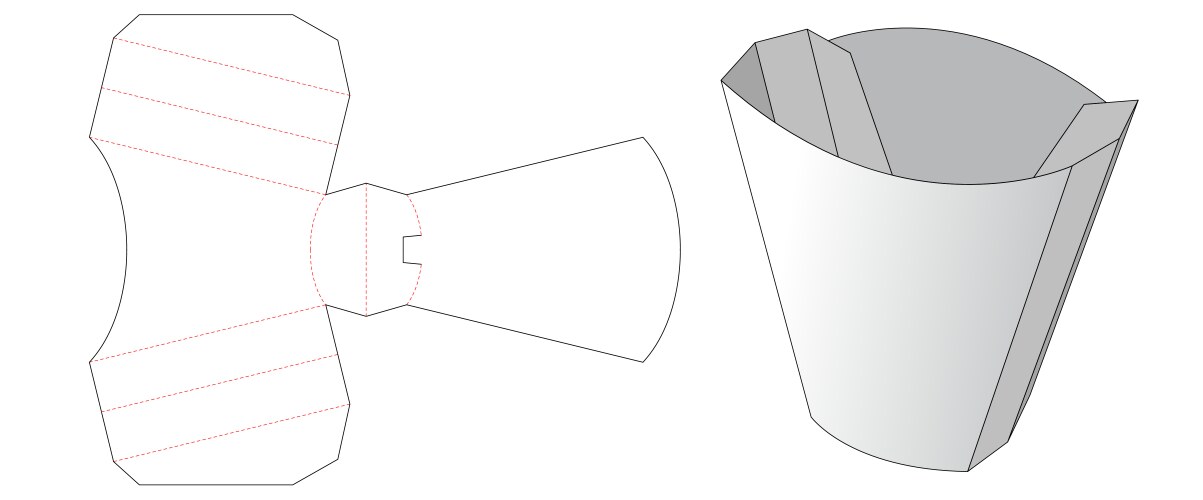 French fries box template Vector Images & Graphics for Commercial Use ...