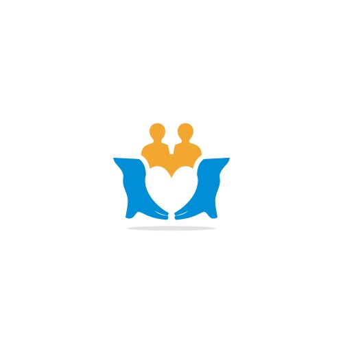 African charity logo with helping hand symbol Vector Image