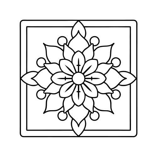 Mandala Coloring Pages Vector Images (over 19,000)