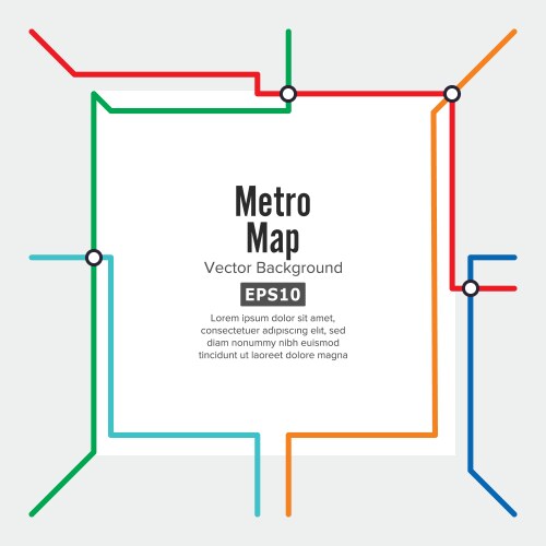 Fictional metro map Royalty Free Vector Image - VectorStock
