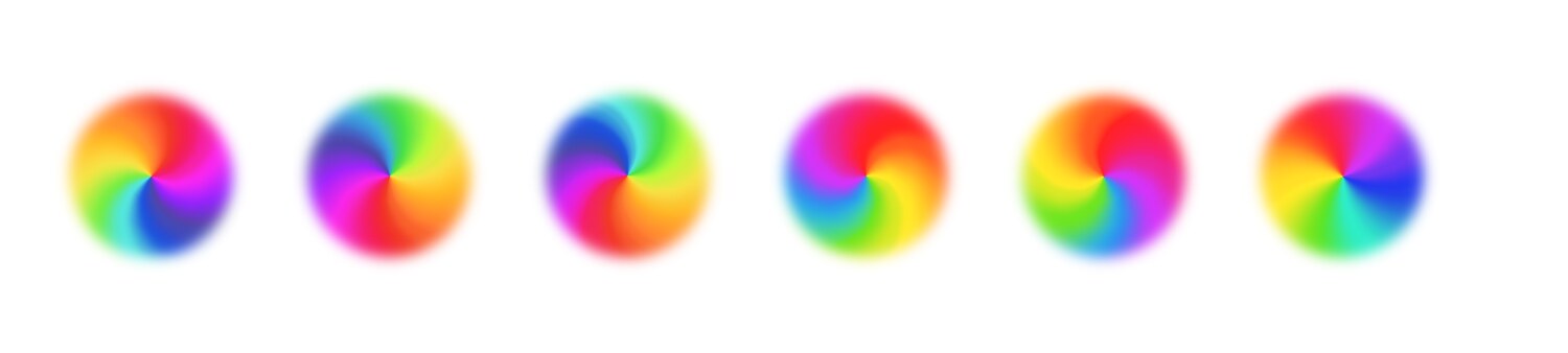 Radial rainbow gradient circular swirl color Vector Image