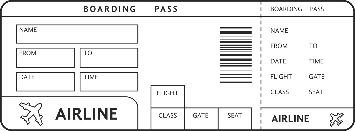 Ticket template Royalty Free Vector Image - VectorStock