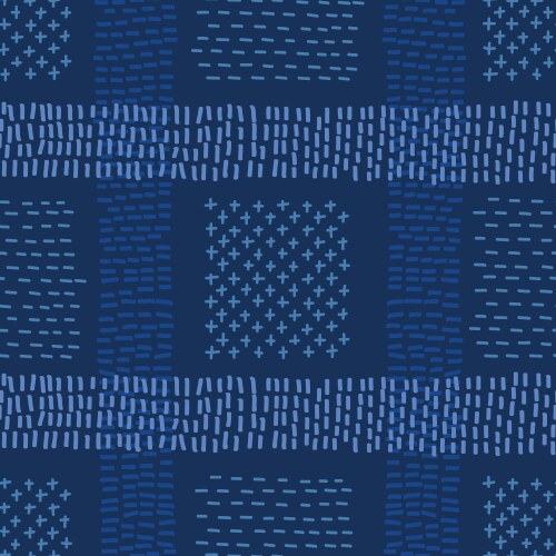 Embroidery boro fabric circle sashiko kantha Vector Image