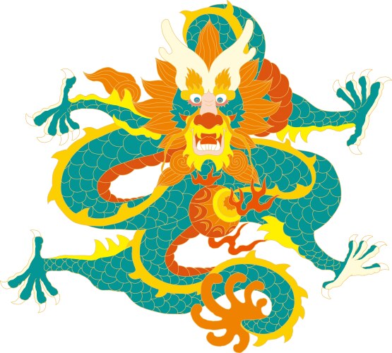 Chinese Dragon Motif Royalty Free Vector Image