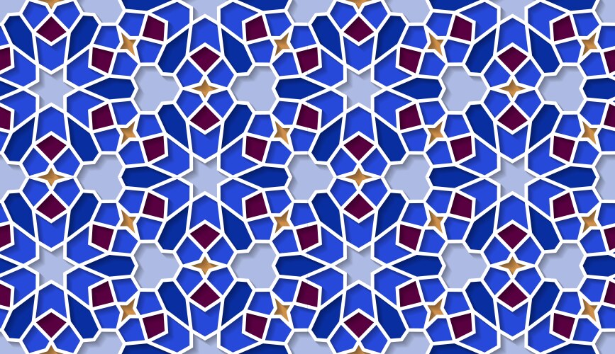 Arabic seamless girih pattern with classic islamic