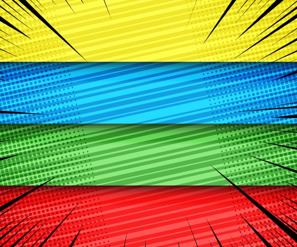 Comic bright composition Royalty Free Vector Image