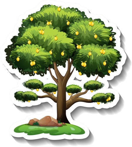 Sticker series of fruits Royalty Free Vector Image