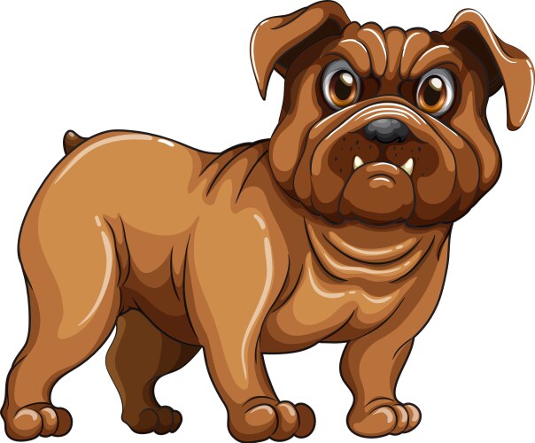 Cute bulldog Royalty Free Vector Image - VectorStock