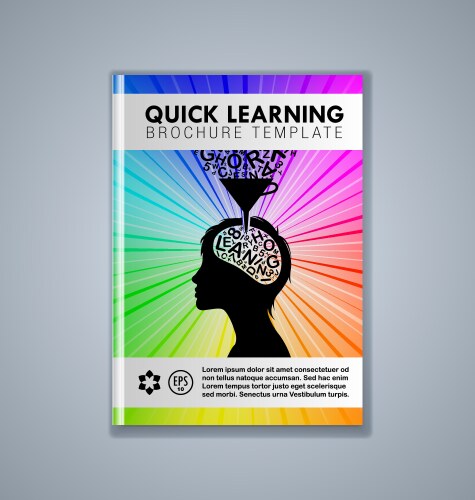 Quick learning silhouette Royalty Free Vector Image