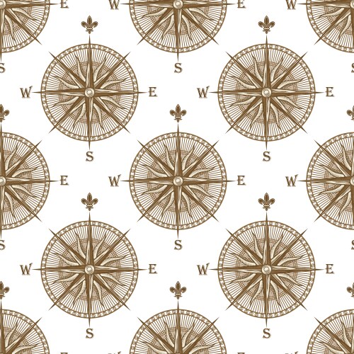 Seamless pattern vintage bicycle and flowers Vector Image