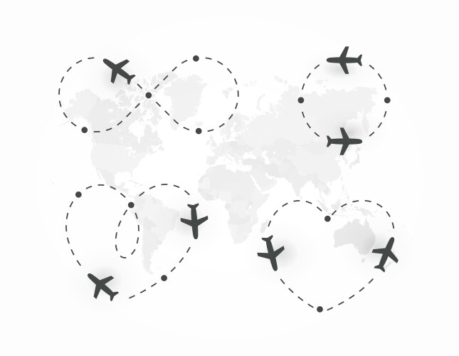 Airplane Dotted Line Vector Images (over 2,200)
