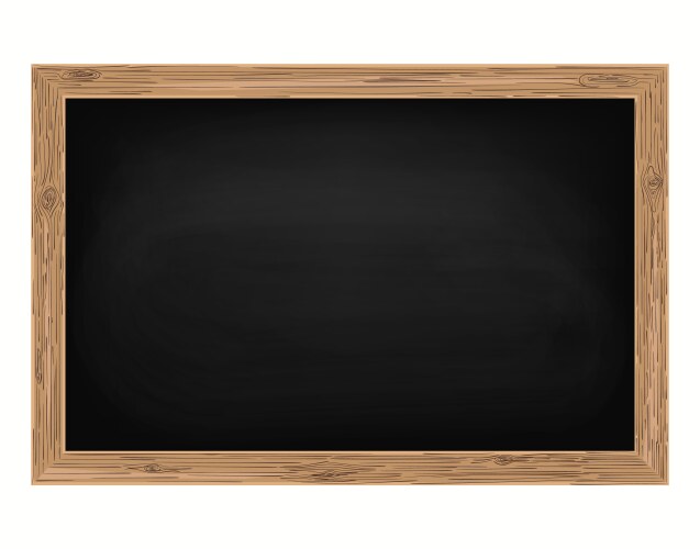 Blackboard with wooden frame Royalty Free Vector Image