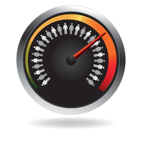 Business meter logos template cartoon realistic Vector Image