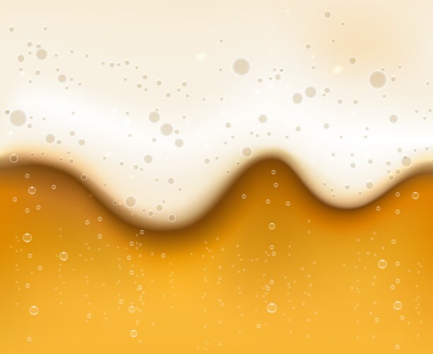 Realistic beer texture alcohol drink foam border Vector Image