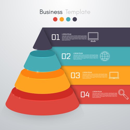 Business pyramid infographics Royalty Free Vector Image