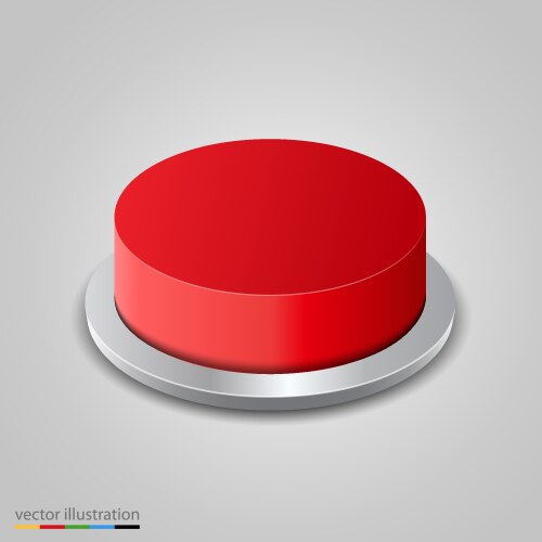 Red declined button on white background Royalty Free Vector