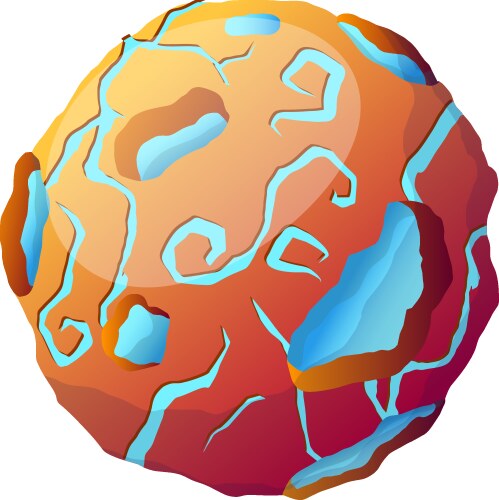 Planet magic cartoon Royalty Free Vector Image