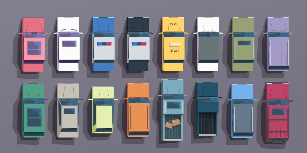 Cartoon Car Top View Vector Images (over 1,500)