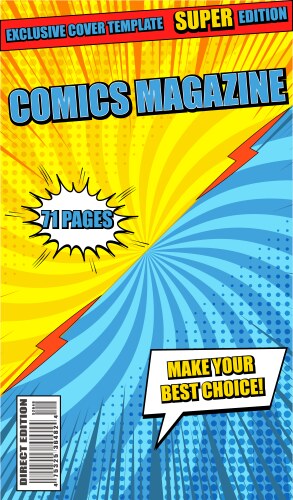 Comic book background with cartoon burst Vector Image