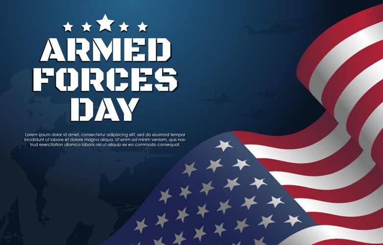 Armed forces day celebration background Royalty Free Vector