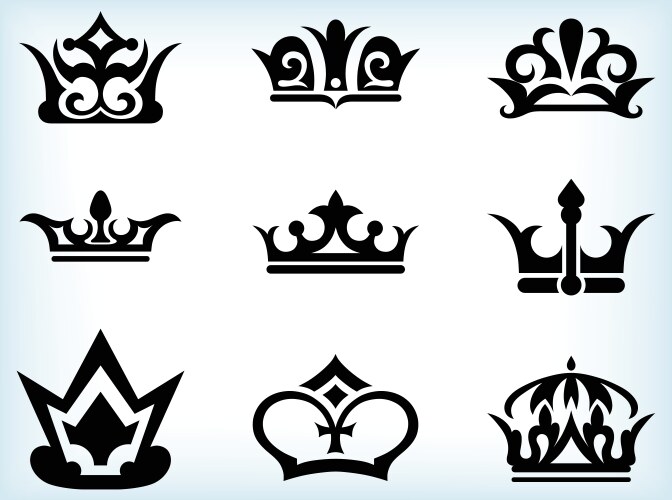 Chess queen contour Royalty Free Vector Image - VectorStock