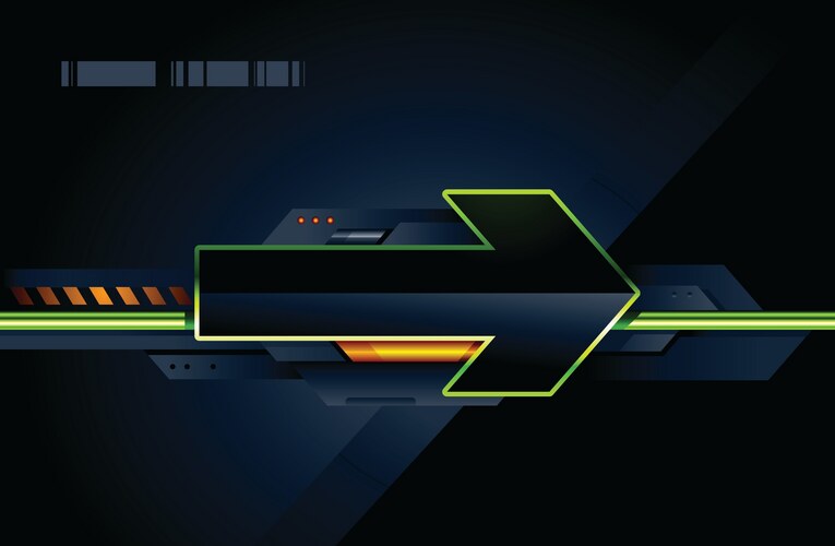 High tech arrow Royalty Free Vector Image - VectorStock