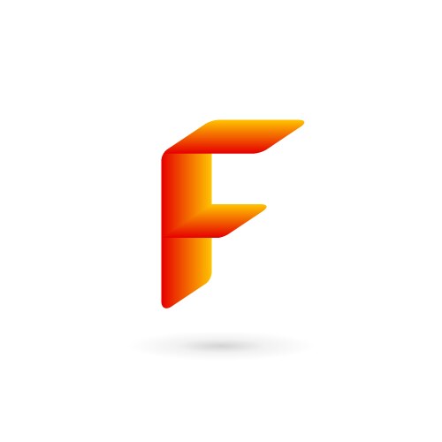 Letter f logo icon design template elements Vector Image