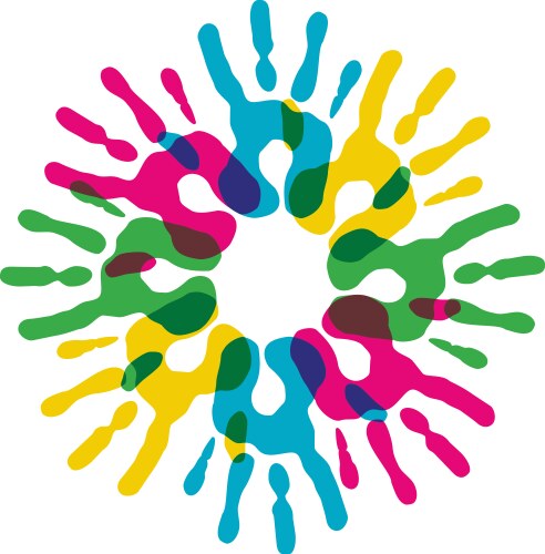 Border of hands Royalty Free Vector Image - VectorStock