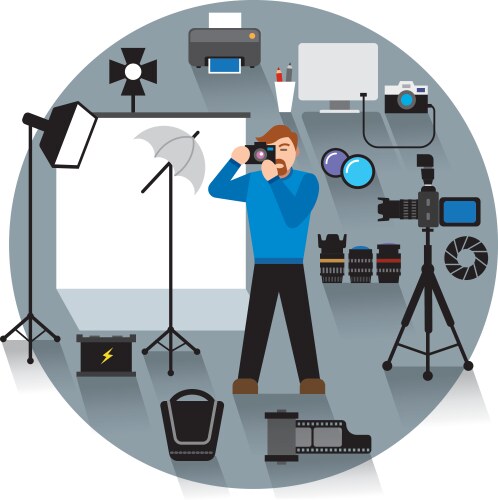 Light reflector icon professional photo studio Vector Image