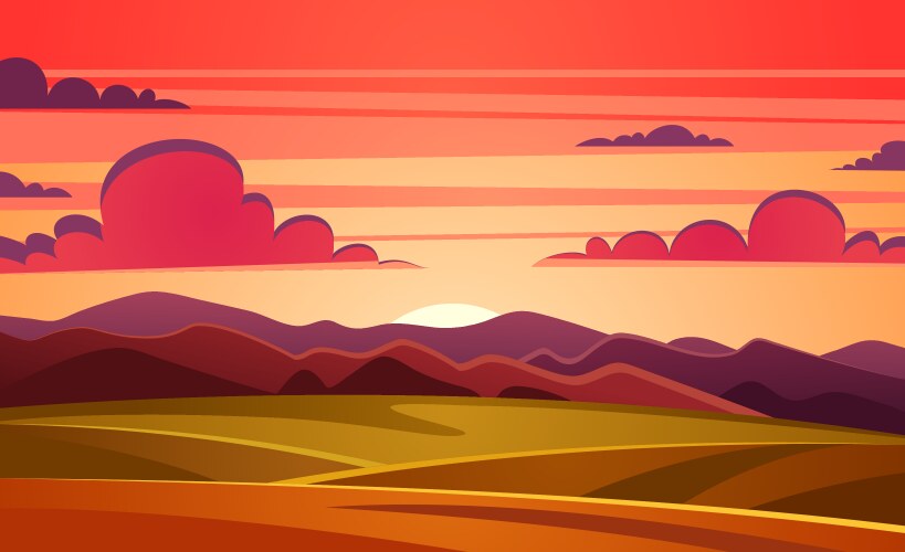 Doodle Sunset Vector Images (over 4,300)