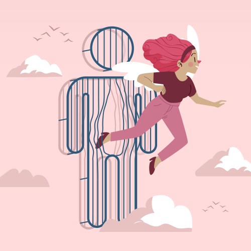 Cartoon transgender person Royalty Free Vector Image