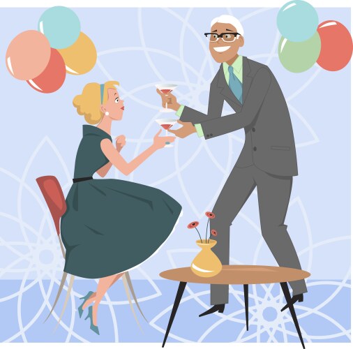 Cocktail lady Royalty Free Vector Image - VectorStock