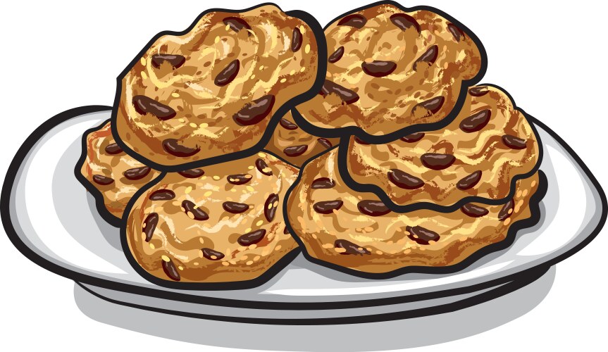 Oatmeals cookies Royalty Free Vector Image - VectorStock