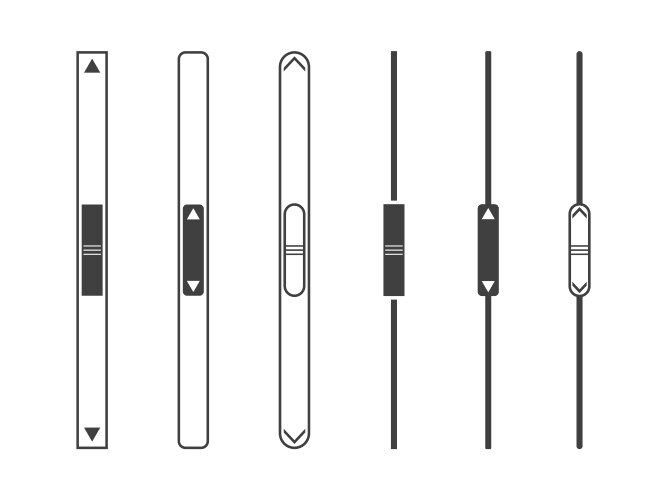 Scrollbars Bar Set Royalty Free Vector Image Vectorstock