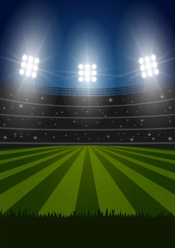 Soccer stadium football arena field with goal Vector Image