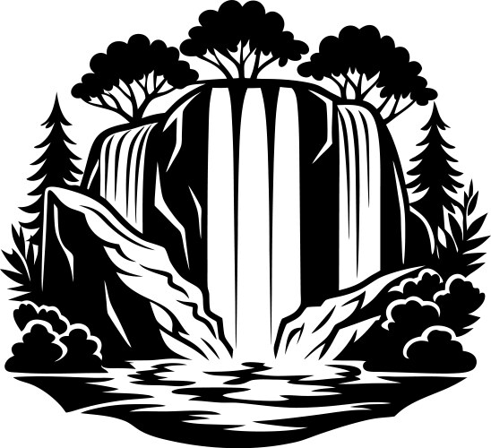 Waterfall Black White Vector Images (over 5,000)