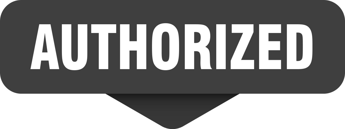 Authorized sticker sign on transparent Royalty Free Vector