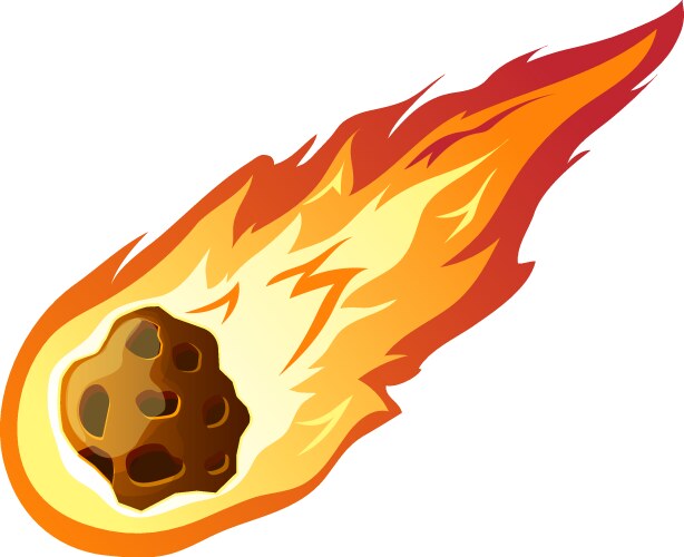 Galaxy meteor cartoon Royalty Free Vector Image