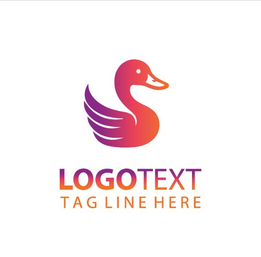 Duck logo Royalty Free Vector Image - VectorStock