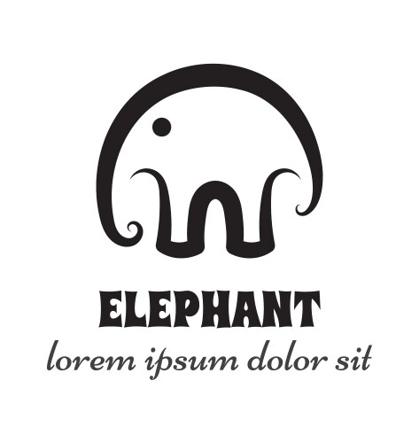 Elephant sign Royalty Free Vector Image - VectorStock